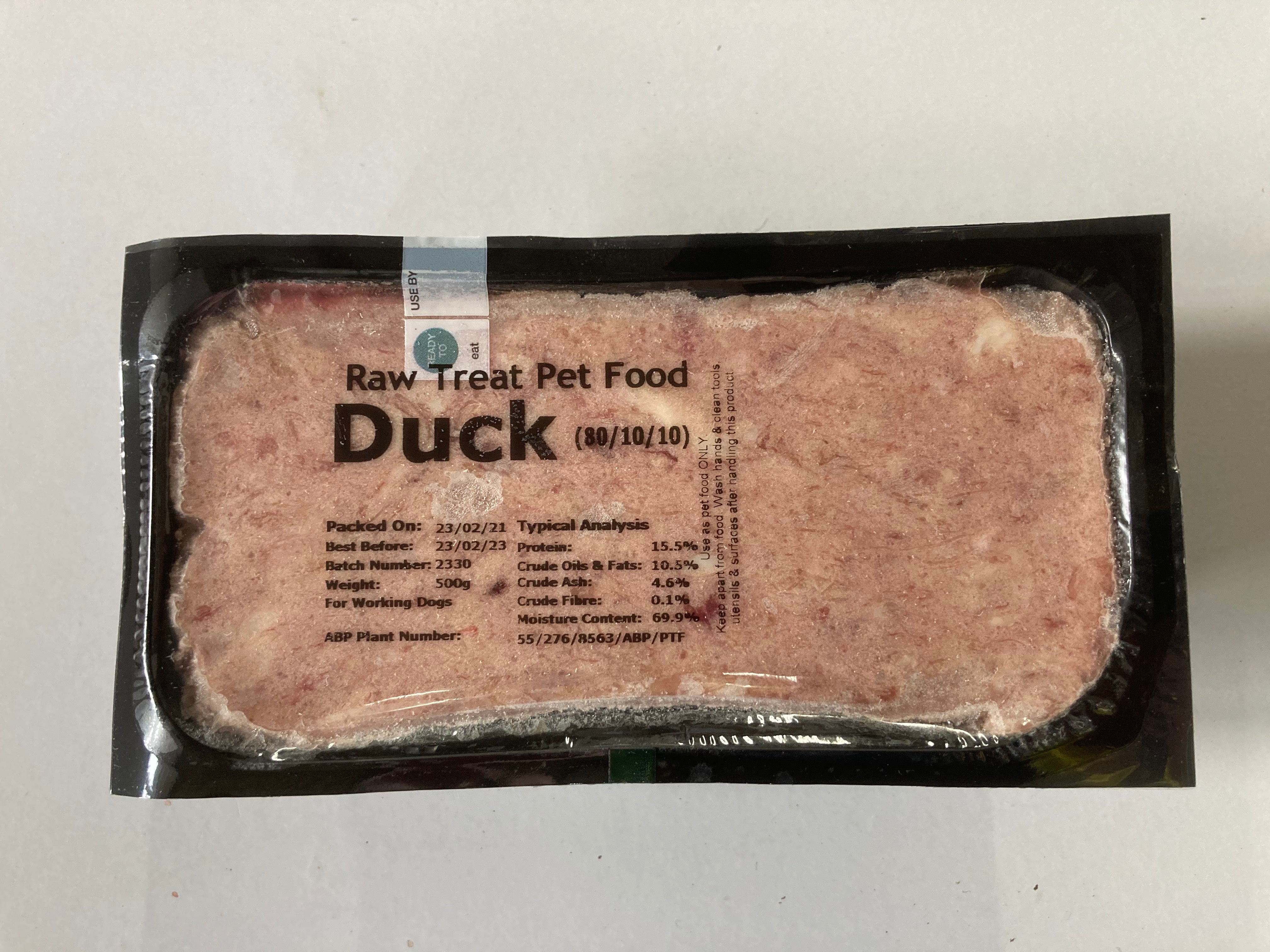 RT - Minced Duck - 80/10/10 – Wiltshire Raw Pet Foods