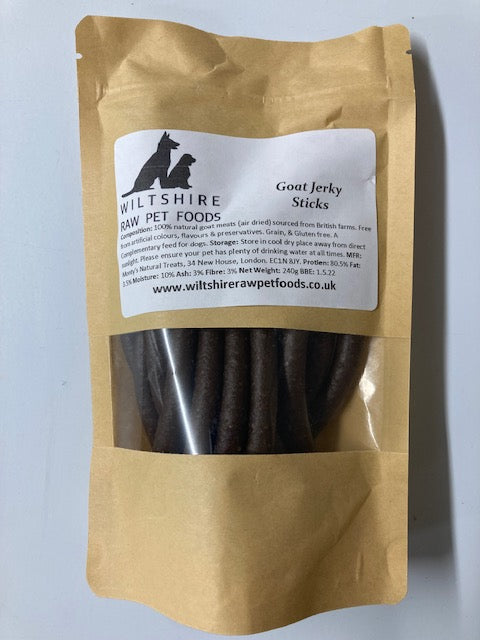 WR - Goat Jerky Sticks (20 sticks per bag) – Wiltshire Raw Pet Foods